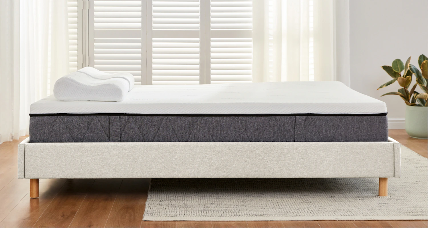 (Crisp White) King Size Breeze Style Breeze Upholstered Bed Base | King ...