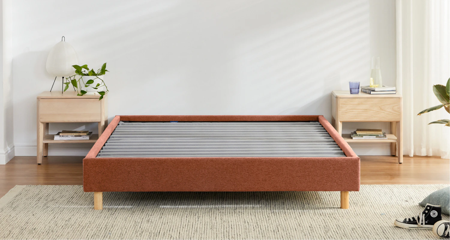 (Rust) King Size Breeze Style Breeze Upholstered Bed Base | King, Queen ...
