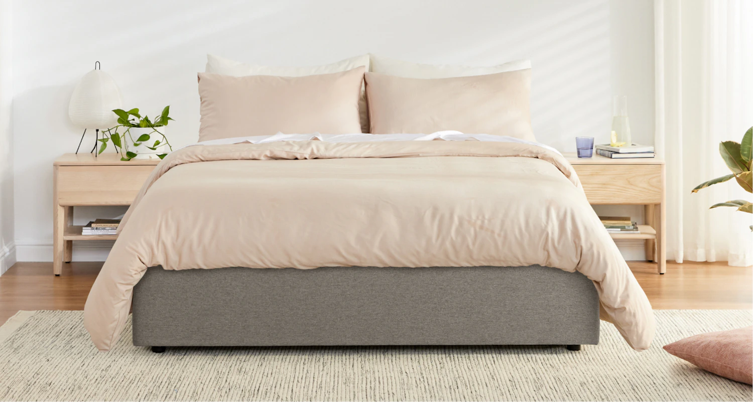 (Dove Grey) Double Size Breeze Storage Bed Base (Free Metro Delivery ...
