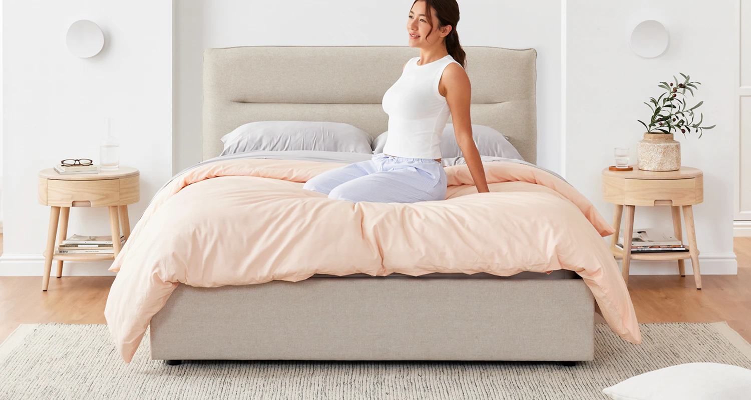 (Oyster Shell) King Size Luna Storage Bed Frame (Free Metro Delivery ...