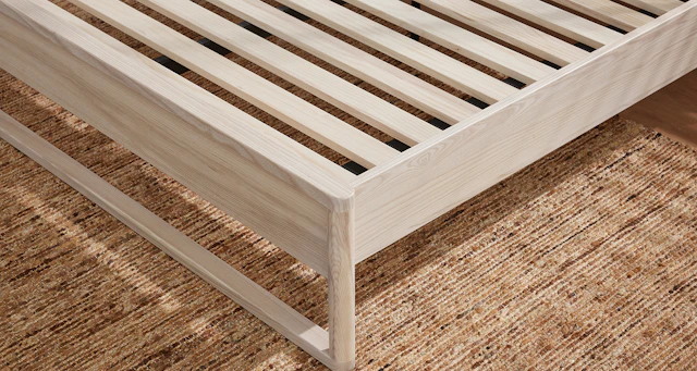 Axis Timber Bed Frame - Solid Ash Timber Bed - Ecosa