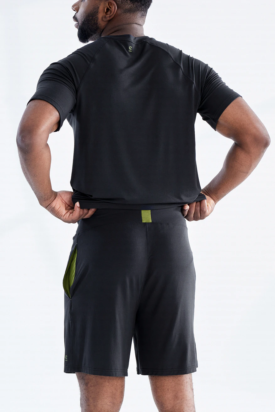 (Black) S Men's DreamSoft Sleep Short - Ecosa NZ