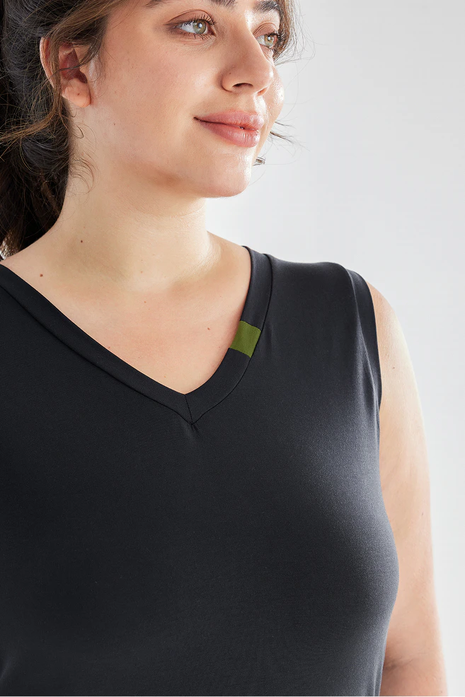 (Black) S Women's Modal Sleep Tank - Ecosa AU